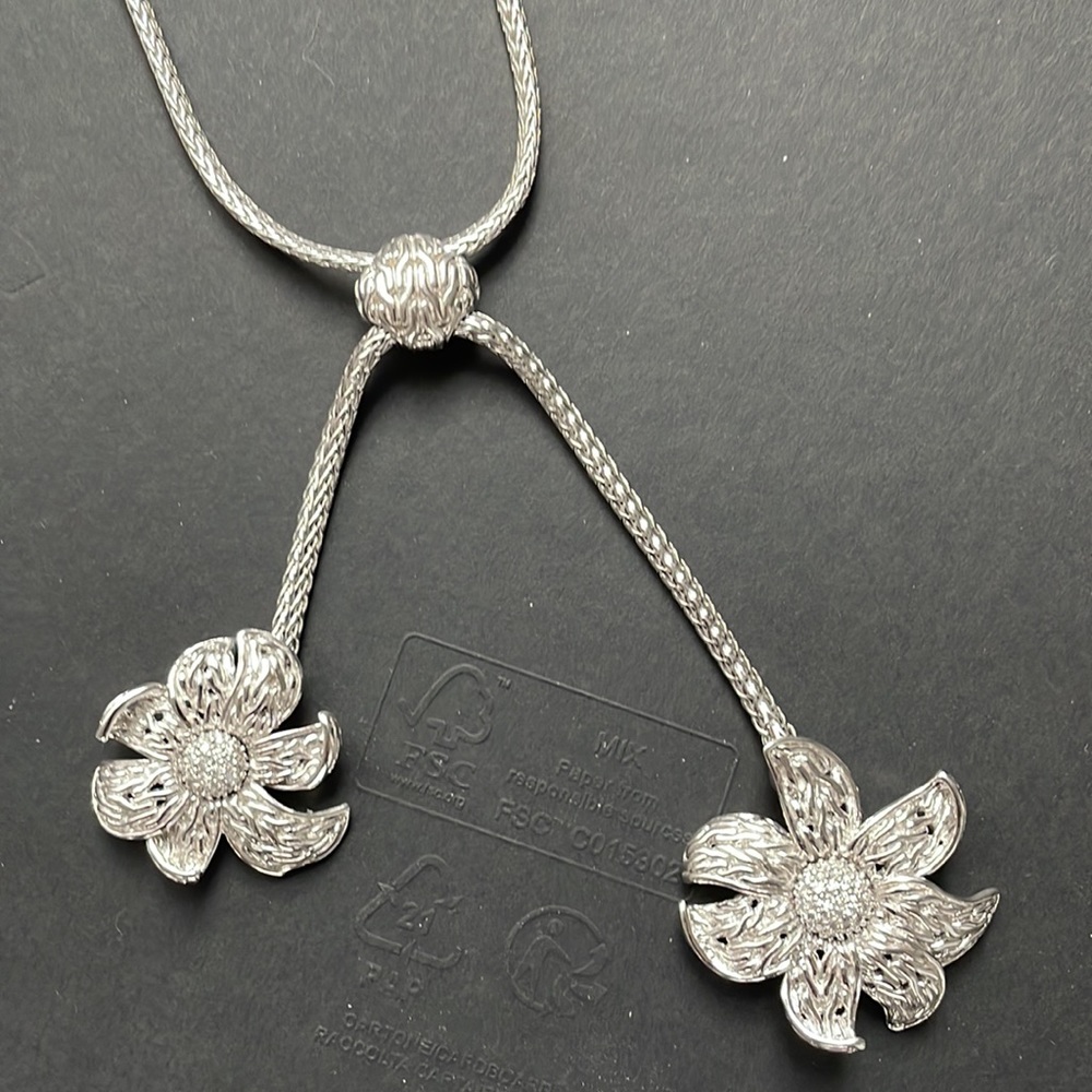 Rare John Hardy Ayu Frangipani Flower Pave Diamond 18… - Gem